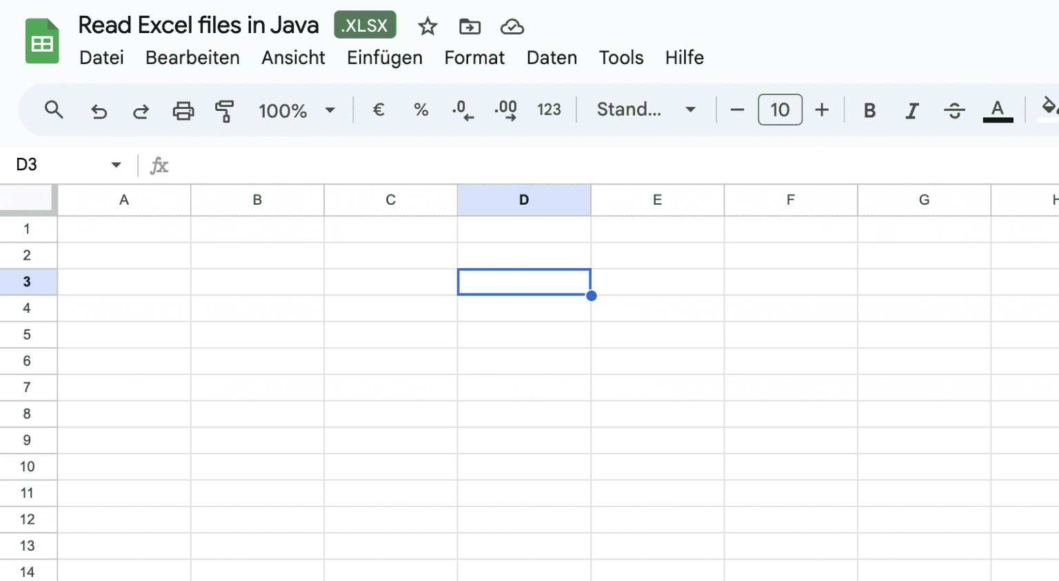 How to read Excel files with Java using the IDEA plugin